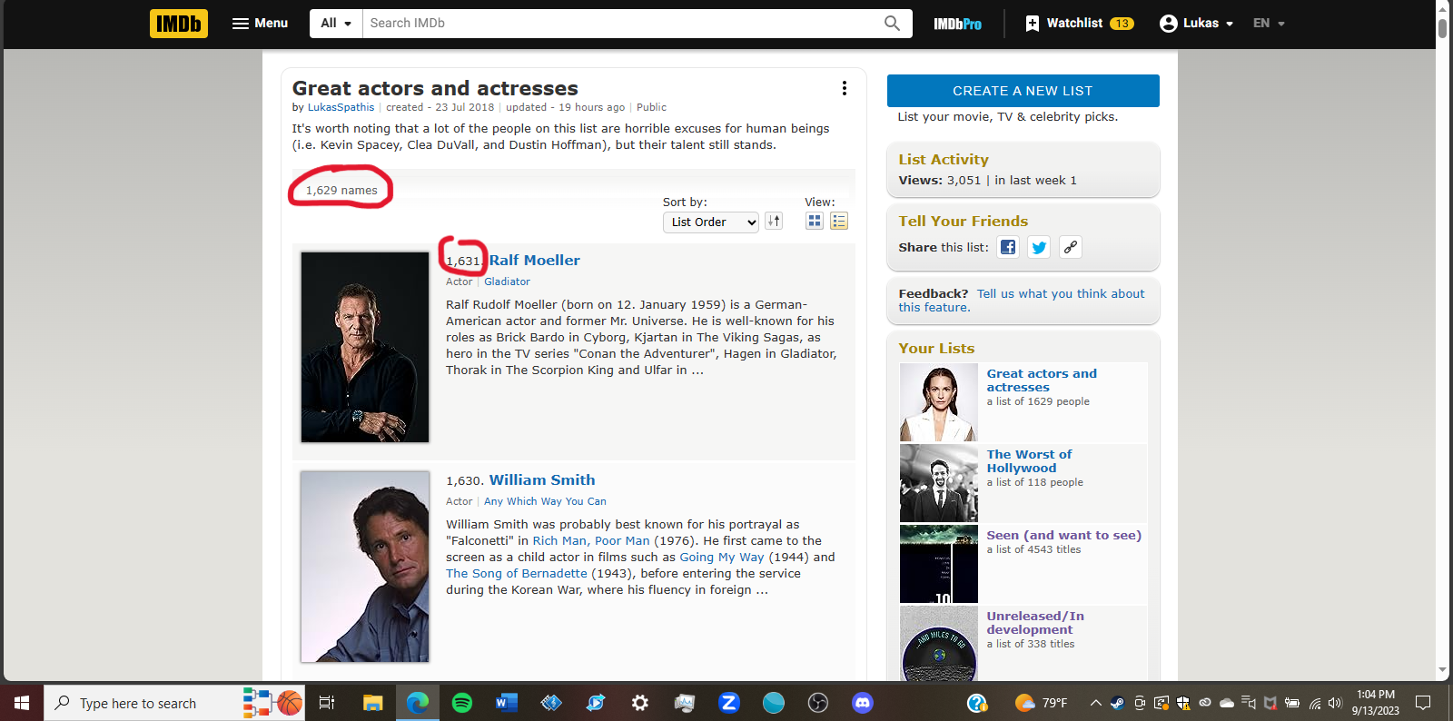 ‎List tracking error | IMDb Community Forums