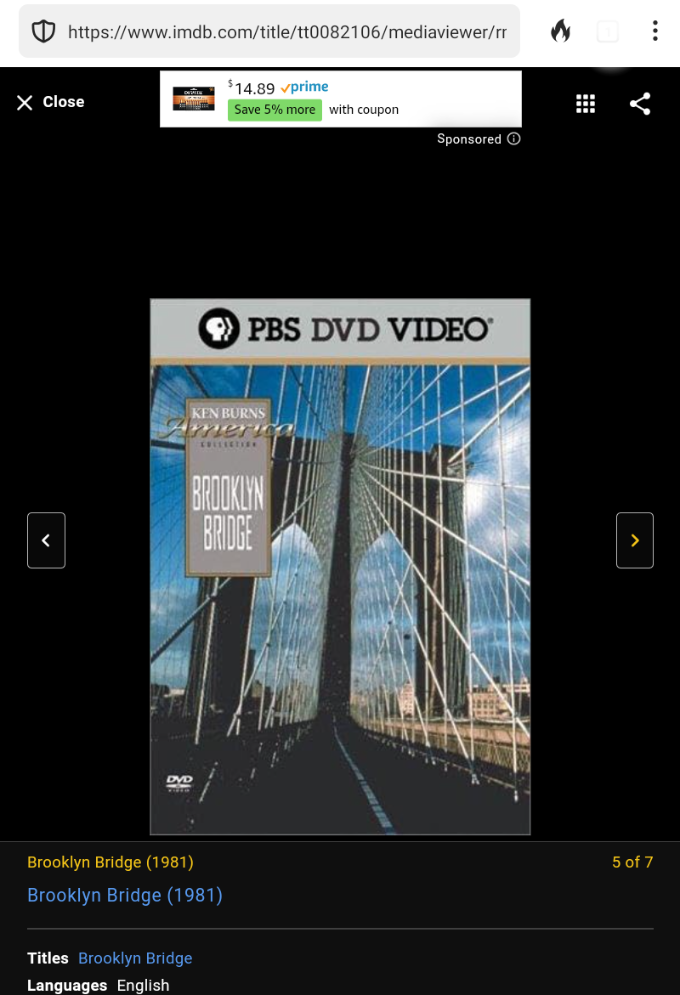 ‎LIVE: Movie Posters Featuring the Brooklyn Bridge | IMDb Community Forums