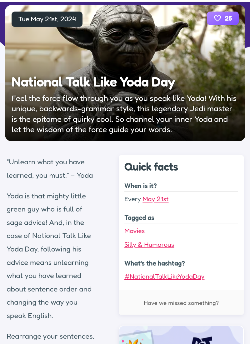 ‎LIVE POLL: Like Yoda for a Day, Yodish, Speak – Favorite Yodaisms ...